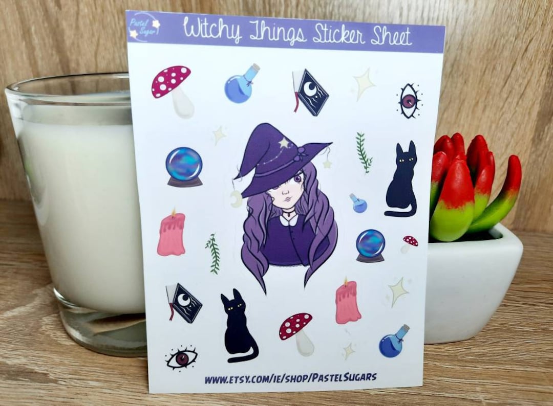 Witchy Things Sticker Sheet/ Sticker Sheet/planner Stickers - Etsy