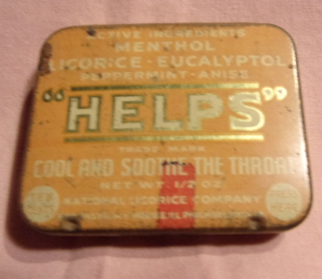 Helps Menthol Licorice Eucalyptol Tin - Etsy