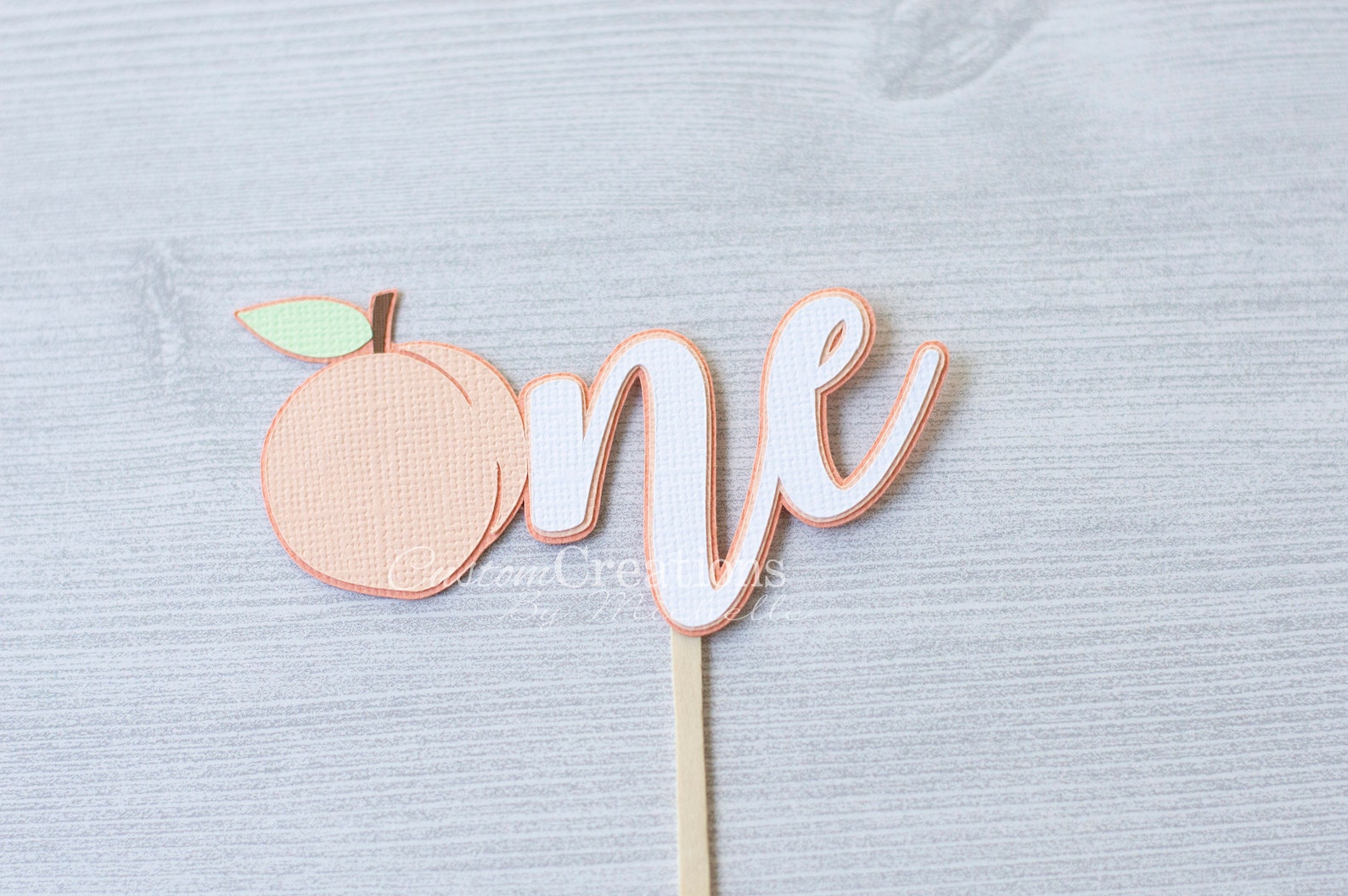 Peach One Cake Topper Tutti Fruity Sweet as a Peach Fruit | Etsy