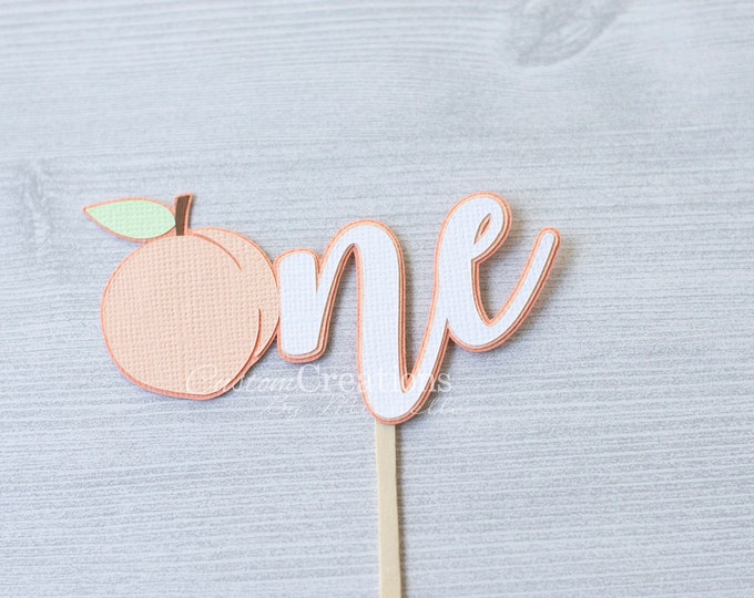 Peach One Cake Topper, Tutti Fruity, Sweet as a Peach, Fruit First ...
