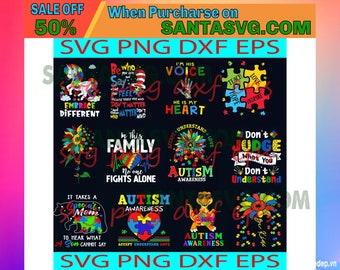 Autism Font Svg - Etsy