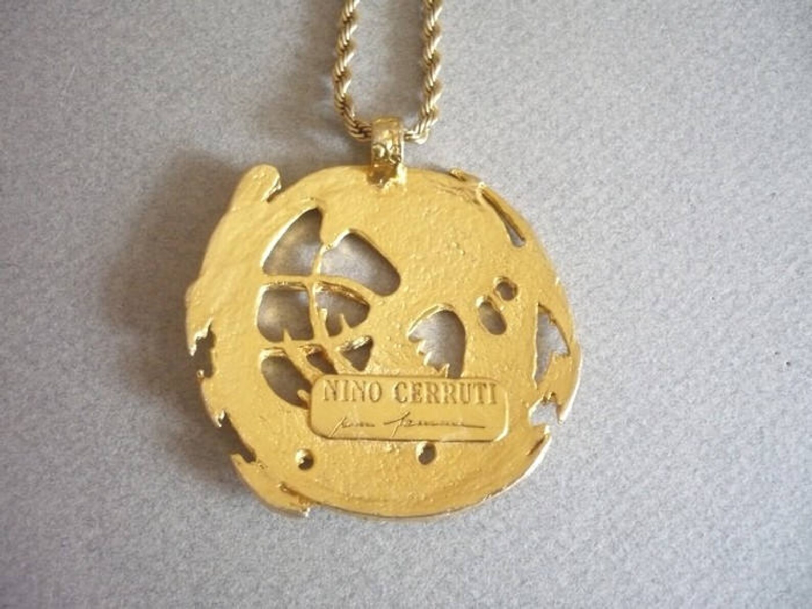 NINO CERRUTI Authentic Vintage Gold Plated Pendant Long - Etsy