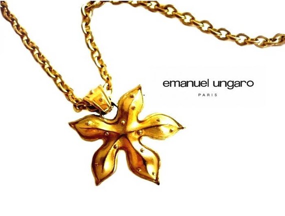 UNGARO Authentic Vintage Gold Plated Maple Leaf Pendant - Etsy
