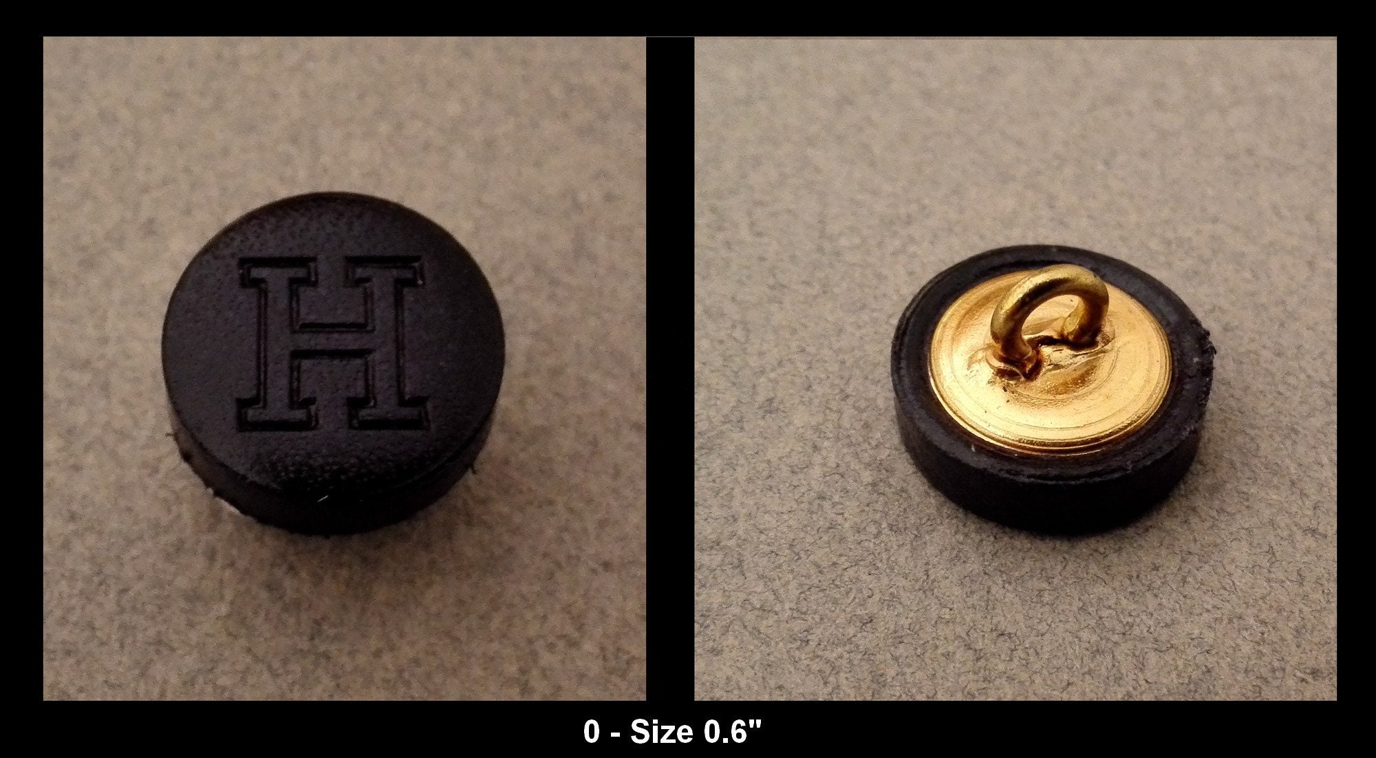 HERMES Authentic Vintage Black Leather Buttons Price for 1 - Etsy