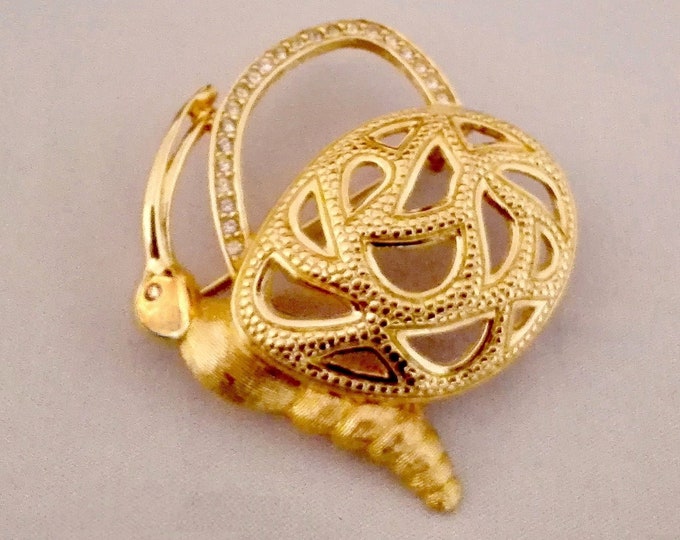 RARE Christian Dior HUGE Textured Gold Tone 3D Butterfly Brooch. - Etsy