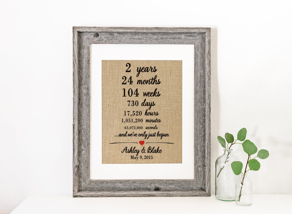 2 Years Together 2nd Anniversary Gift for Her Romantic Gift - Etsy