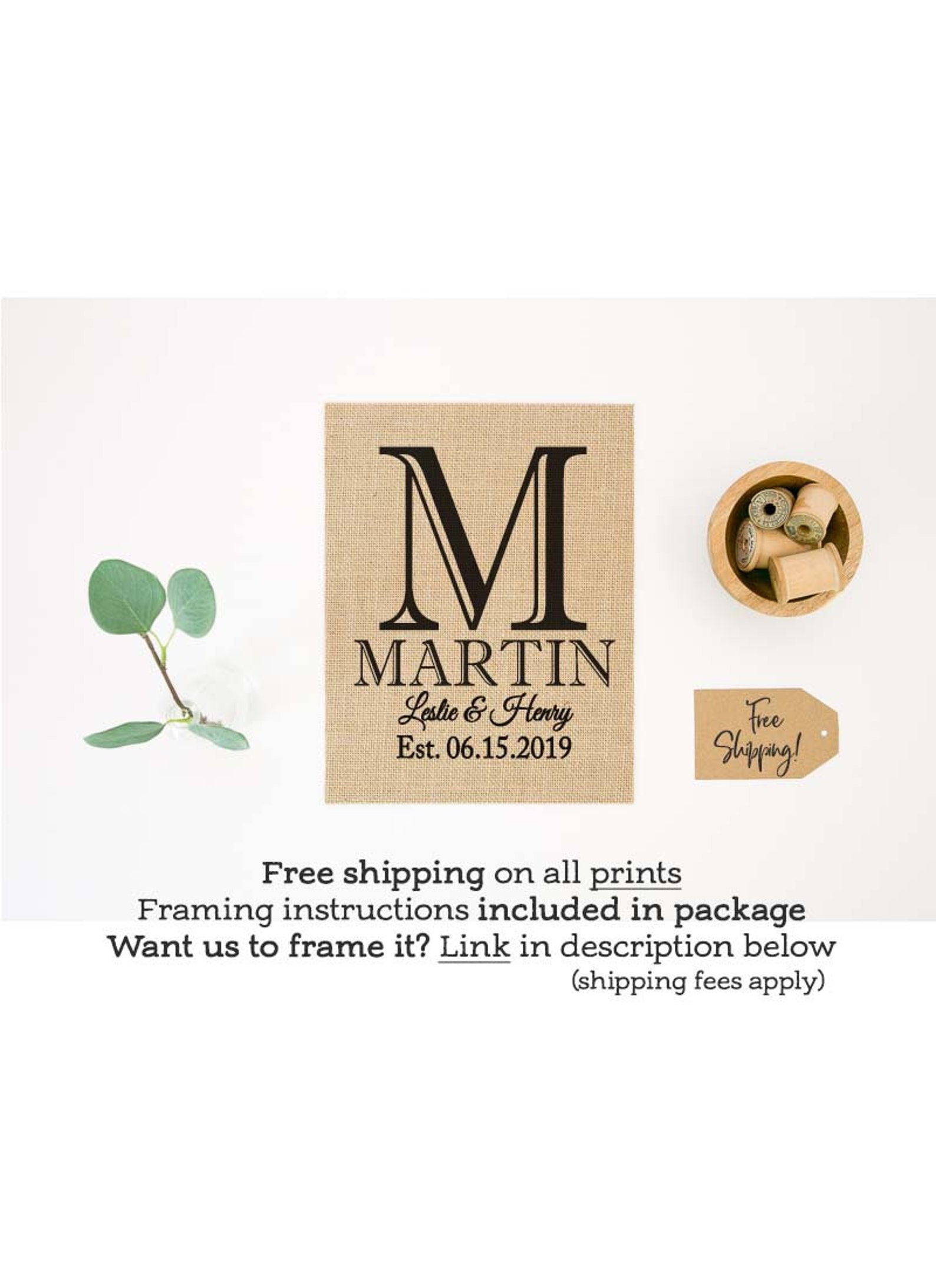 Personalized Burlap Sign Burlap Wedding Print Bridal Shower - Etsy