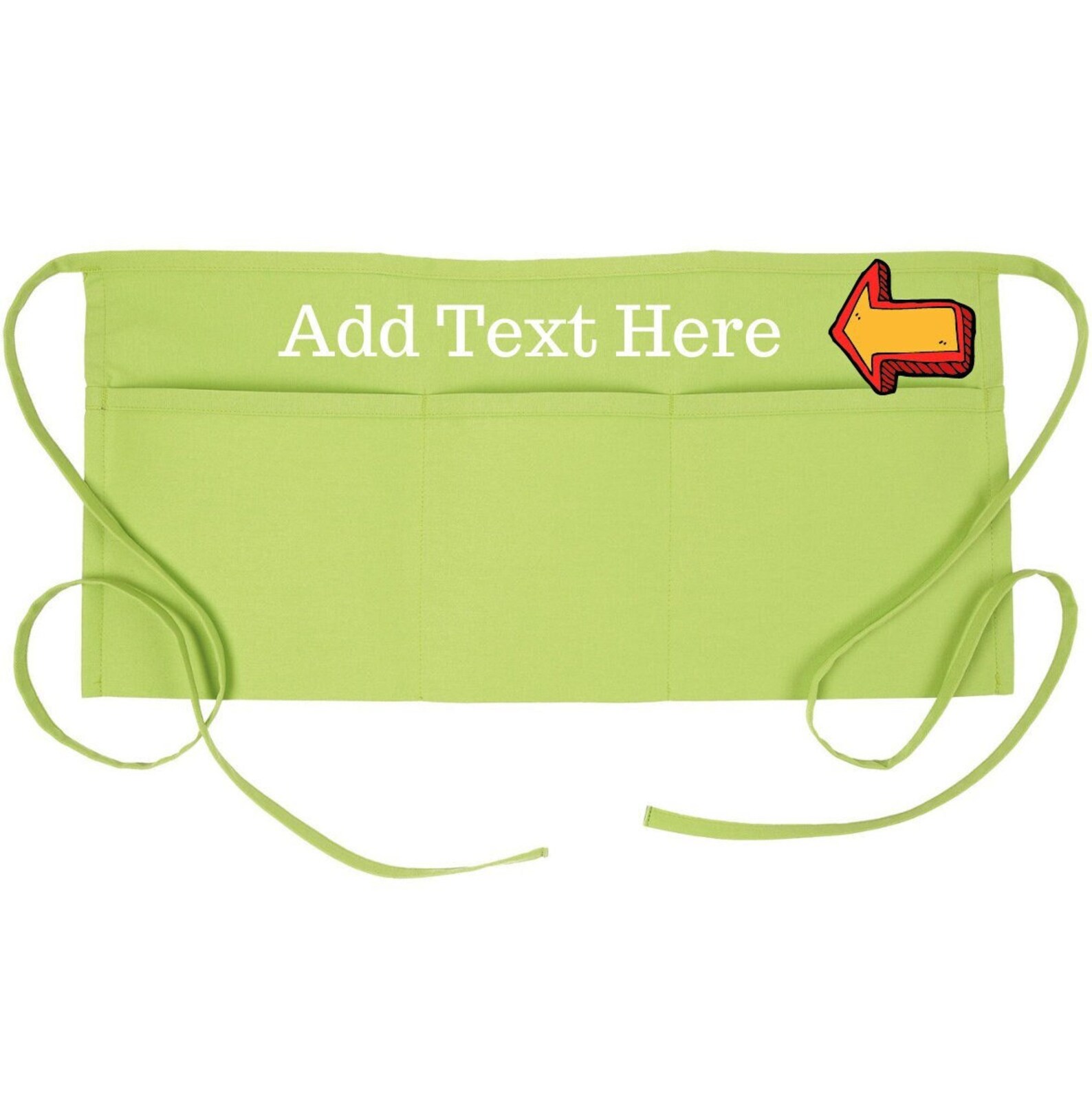 Lime Green 3 Pocket Embroidered Waist Apron - Etsy