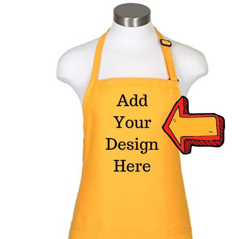 Yellow 3 Pocket Personalized Bib Apron - Etsy