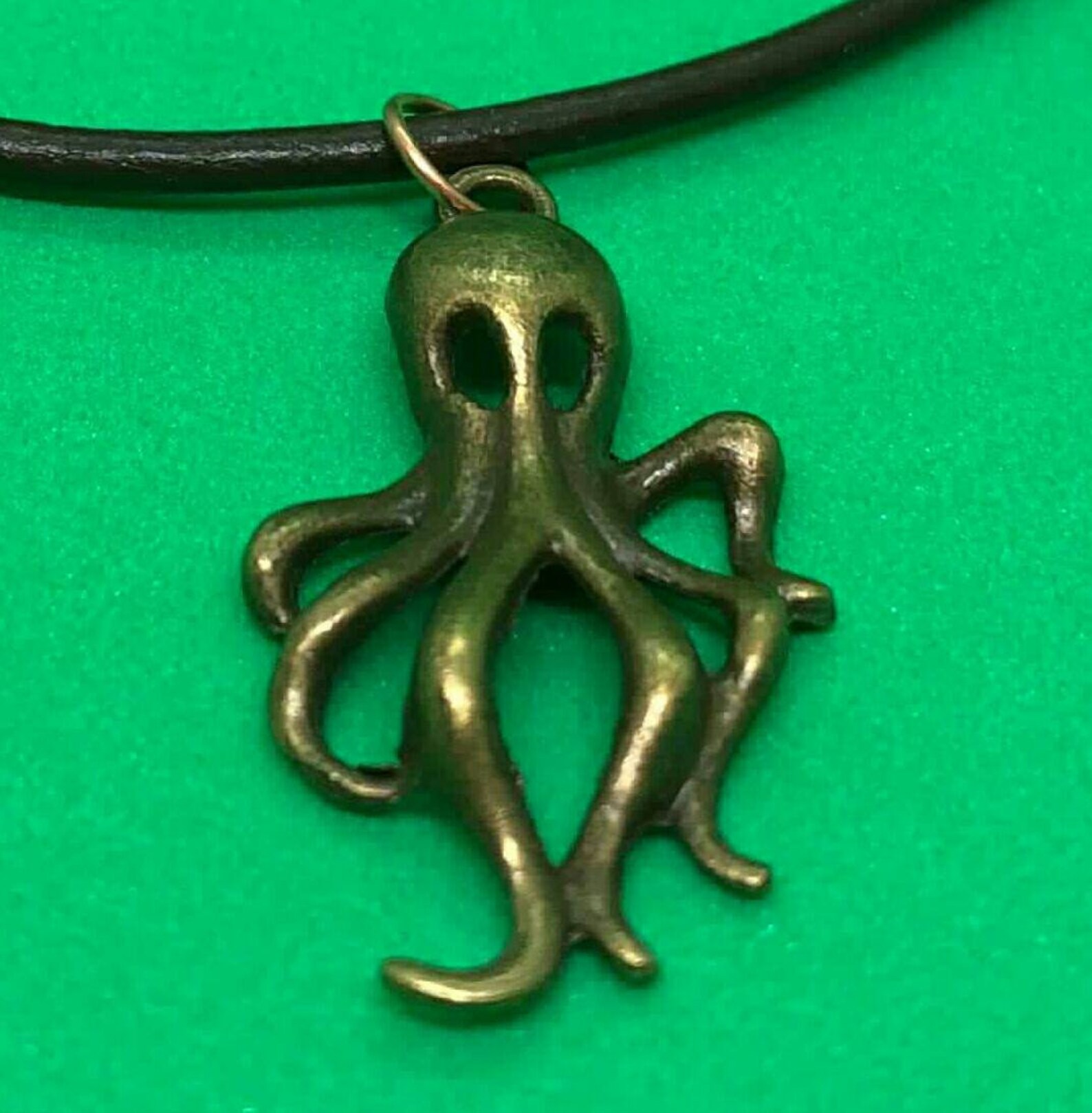 Octopus Charm Leather Bracelet - Etsy