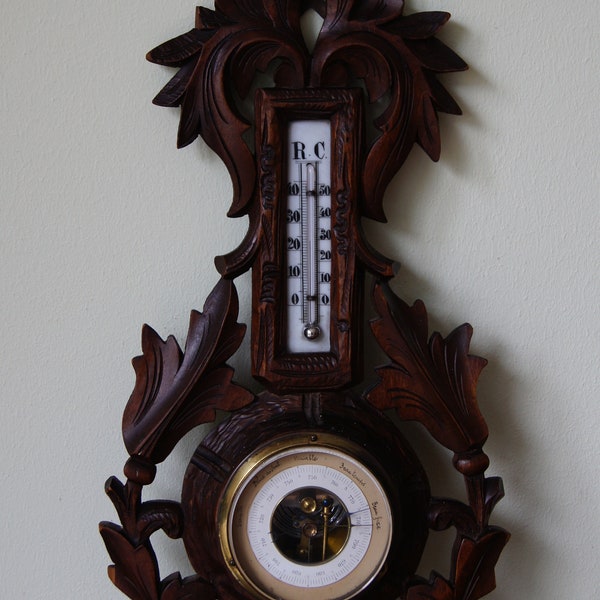 Antique Thermometer Barometer - Etsy