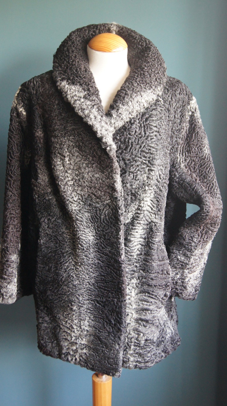 Grey Karakul Lamb winter coat Real fur jacket Size M/L | Etsy Grey Karakul Lamb winter coat Real fur jacket Size M/L | Etsy