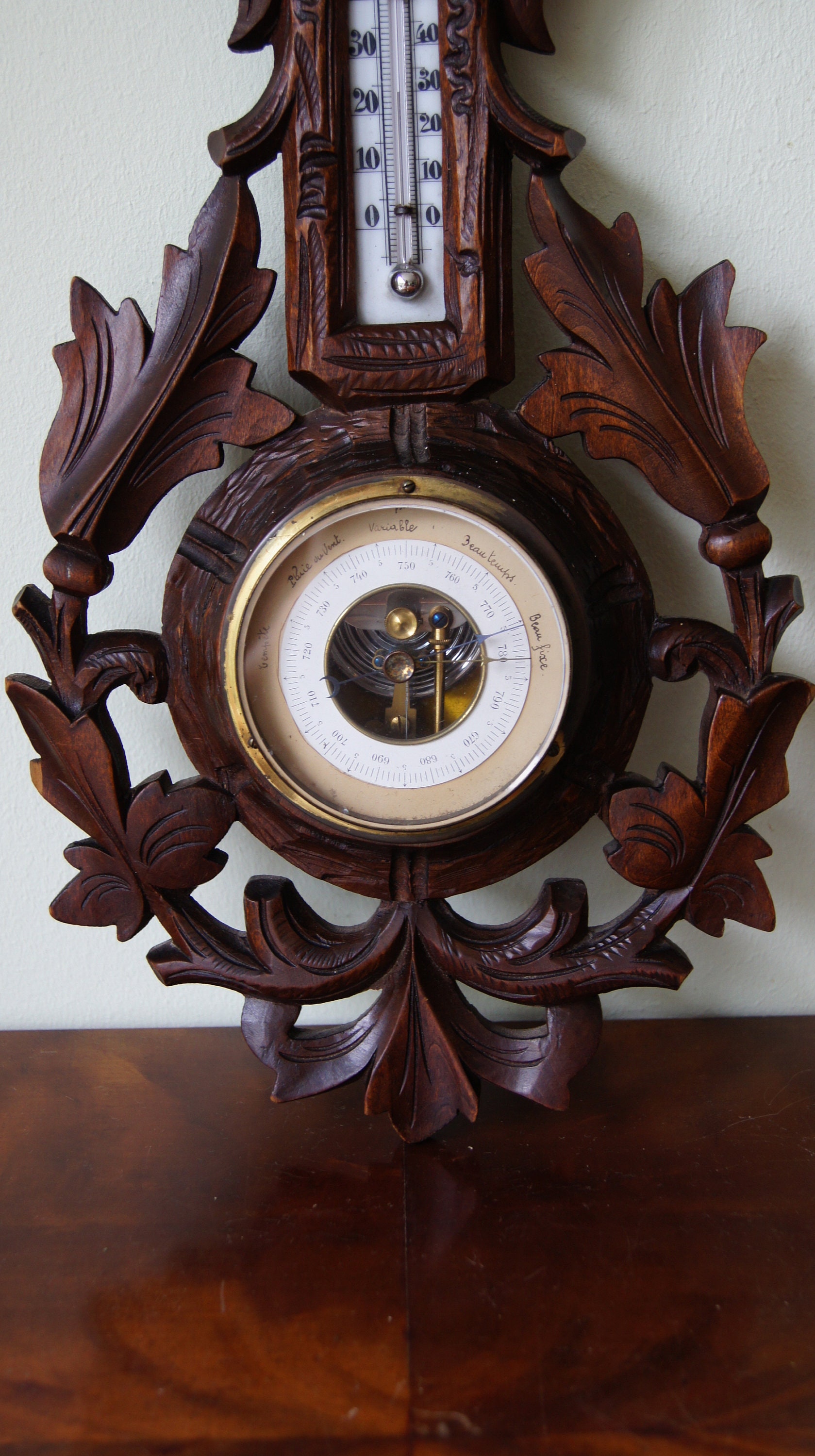 Antique Barometer Thermometer - Etsy