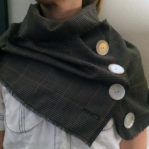 Button Scarf - Etsy
