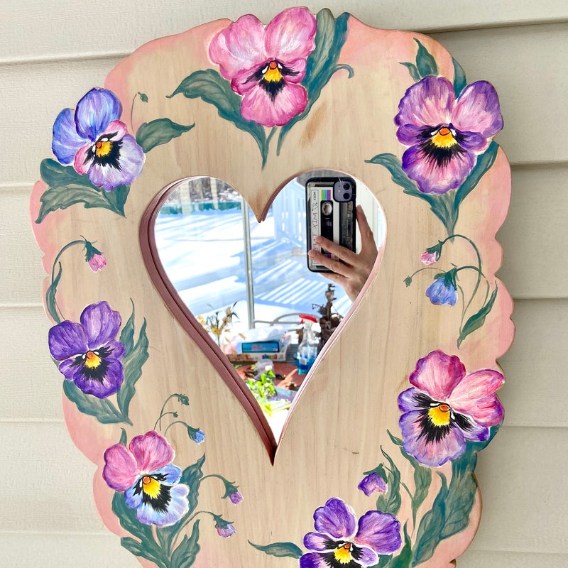 Hand Painted Mirror - Etsy