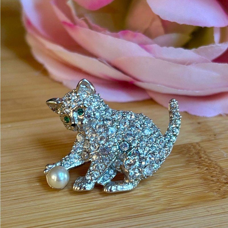 Swarovski Cat - Etsy