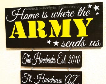 Military Sign Home is Where | Etsy