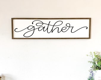 Script Gather Sign | Etsy