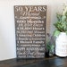 50 years married sign / Anniversary wood sign / 50th | Etsy