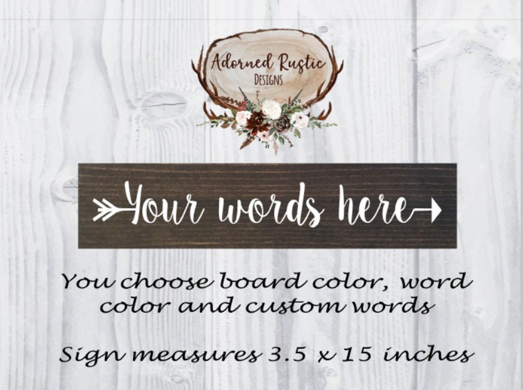 Personalized Arrow Wood Sign: Custom Home Decor - Etsy