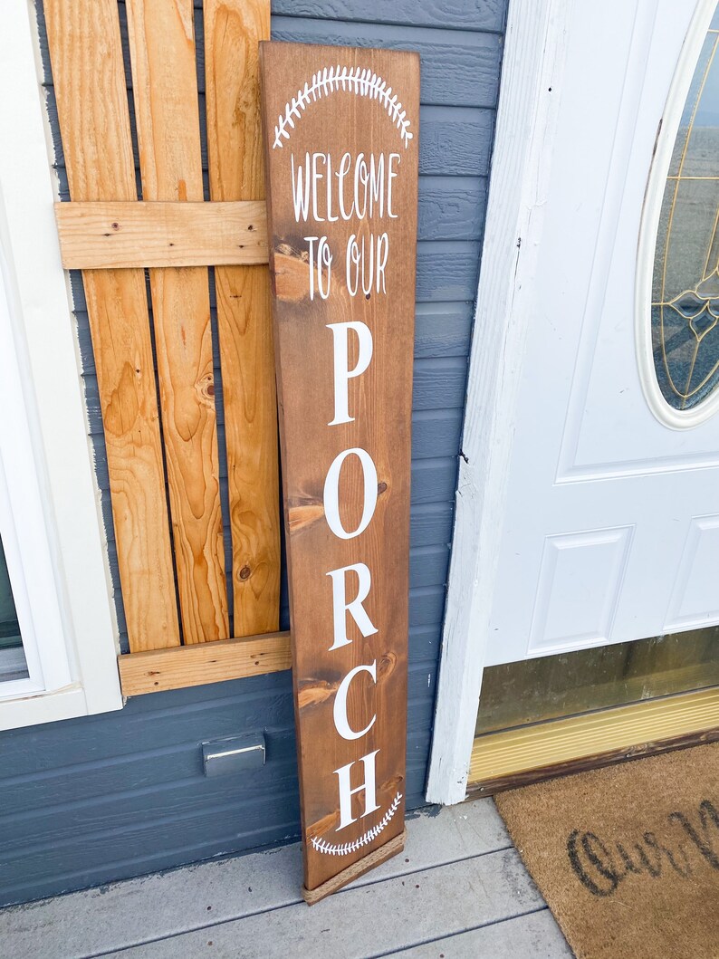 Welcome to Our Porch Sign W/ Twine at Bottom / Welcome Door - Etsy