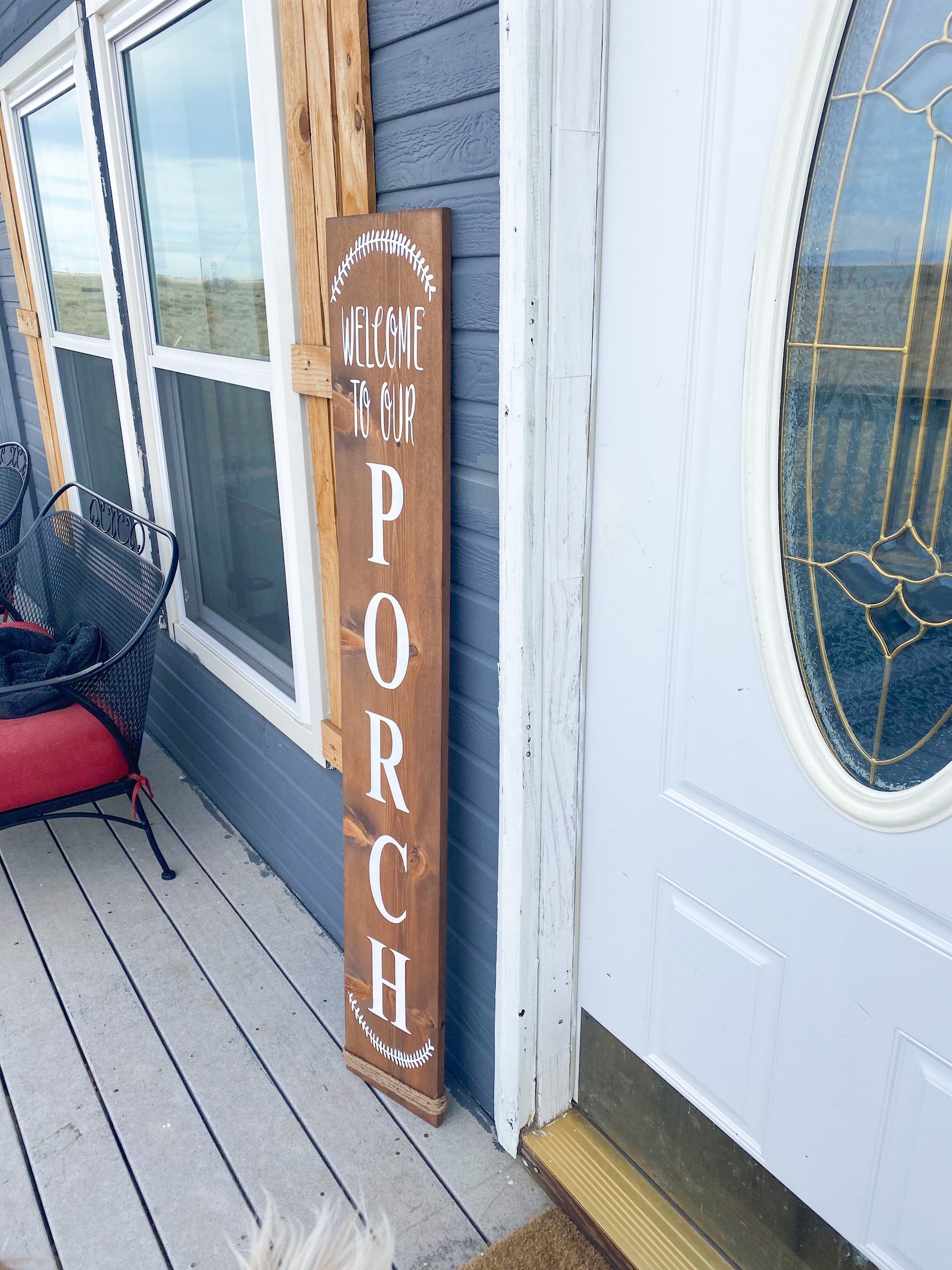 Welcome to Our Porch Sign W/ Twine at Bottom / Welcome Door - Etsy