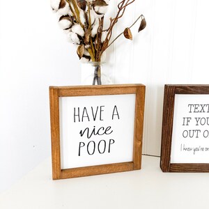 Have a Nice Poop Framed Wooden Bathroom Sign / Cute/funny - Etsy