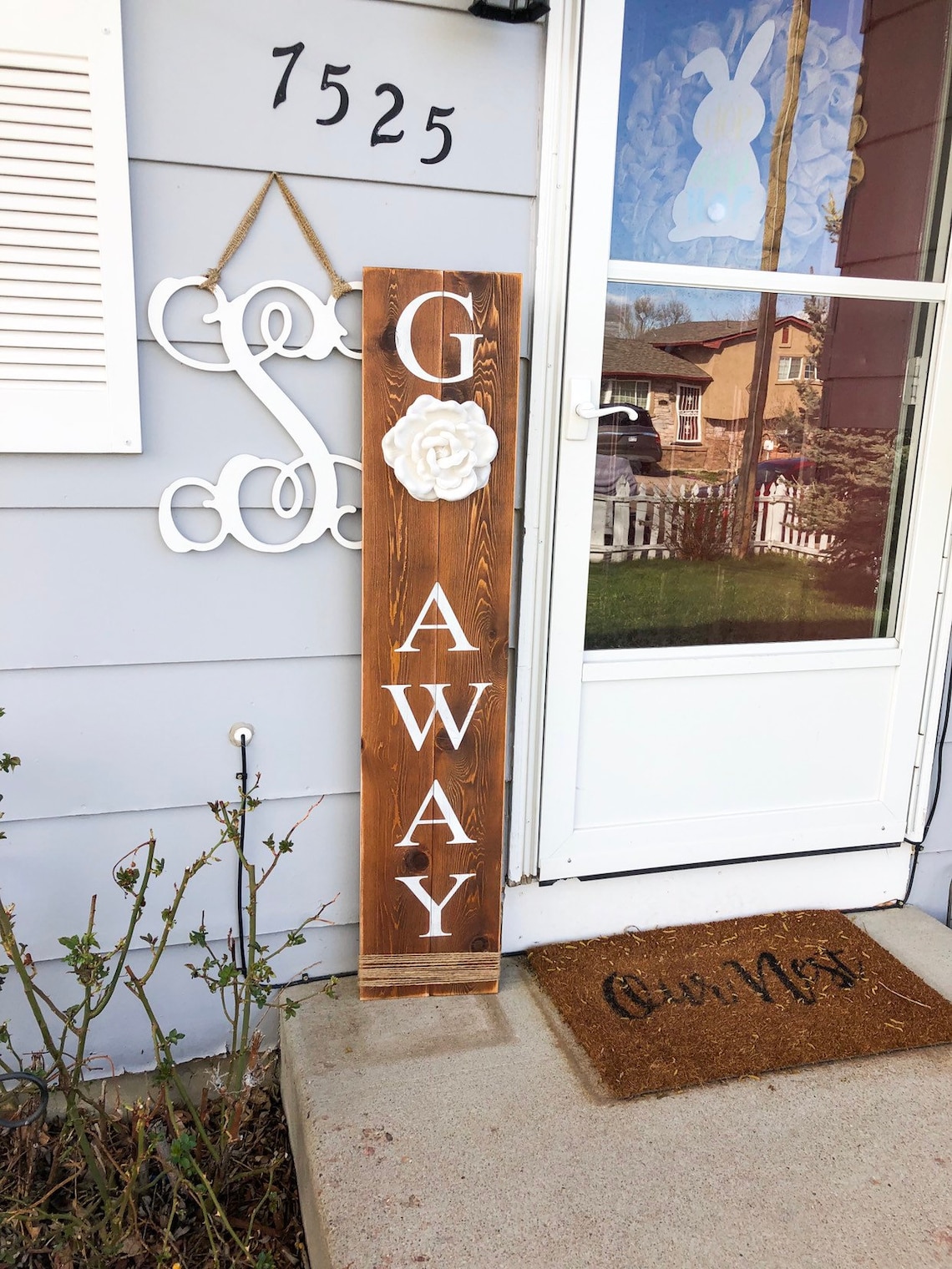 Front Door GO AWAY Rustic Sign. Go Away Front Door Porch Sign. | Etsy