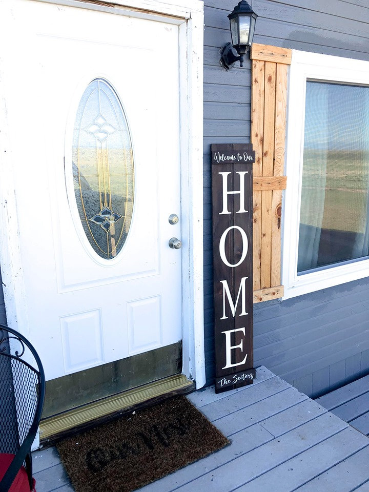 Home Front Door Sign / Customized With Last Name / | Etsy