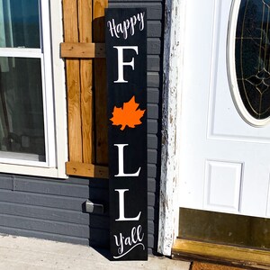 Reversible Happy Fall Yall/happy Halloween Outdoor Front Door/porch ...