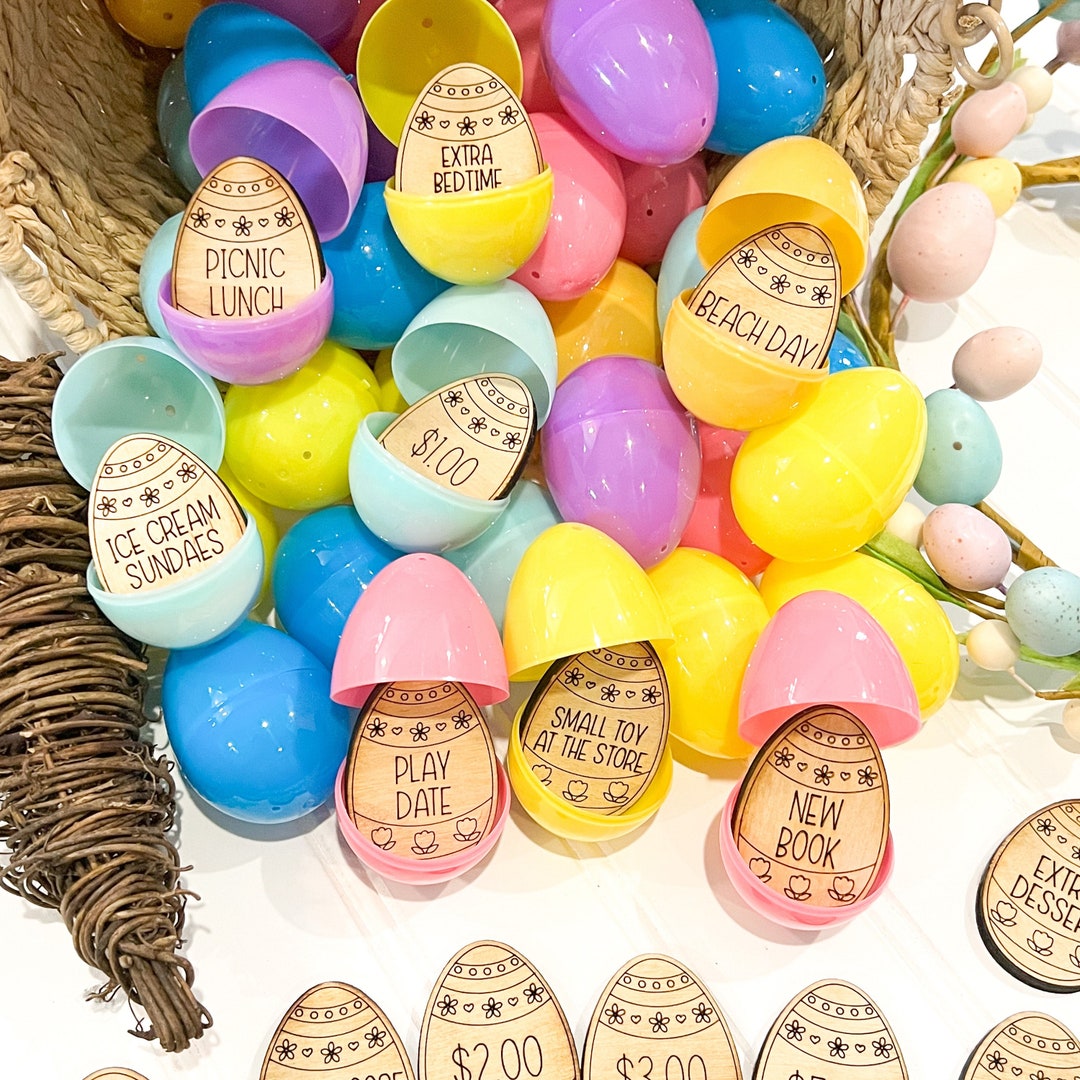 Easter Egg Engraved Wooden Prize Tokens / Easter Egg Hunt Prizes ...
