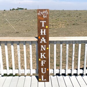 Thanksgiving Front Door Sign: Always Be Thankful Wooden Decor - Etsy