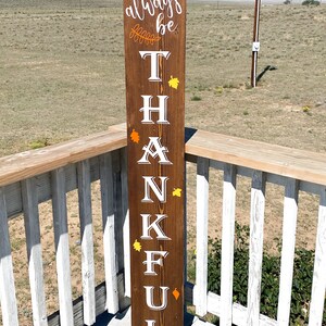 Thanksgiving Front Door Sign: Always Be Thankful Wooden Decor - Etsy