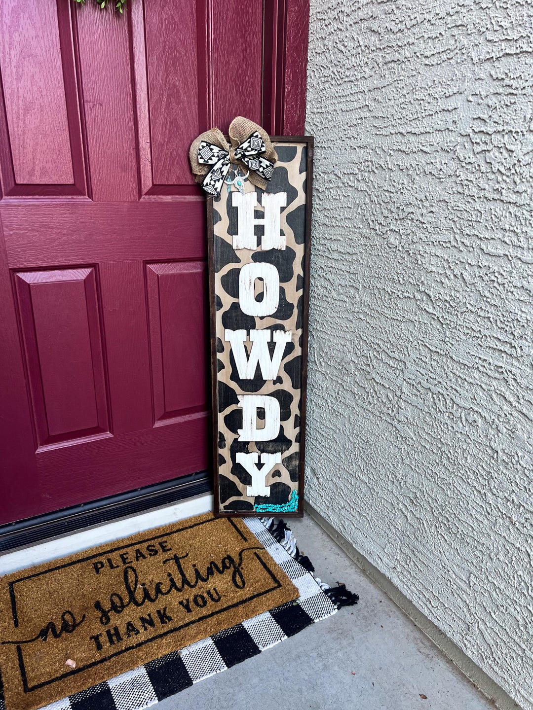 Cow Print Framed Sign, Farmhouse Wall Decor, Rustic Western Home Decor ...