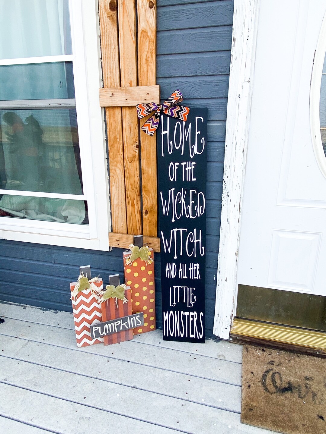 Wicked Witch Sign / Front Door Halloween Sign / Home of Wicked Witch ...