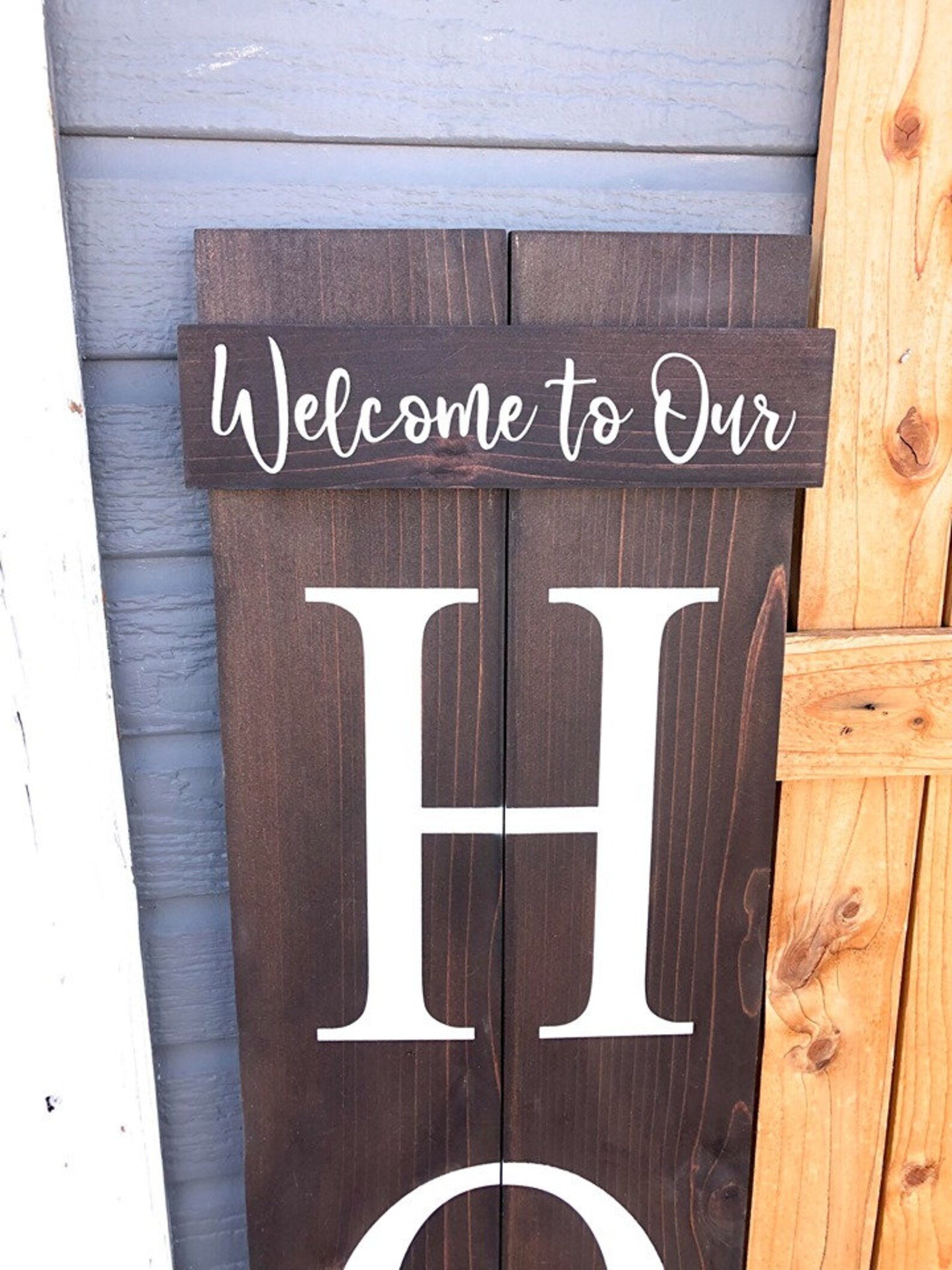 Home Front Door Sign / Customized With Last Name / | Etsy