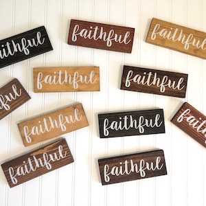 Small Personalized Wood Sign / Small Wedding Sign / Custom Word Sign ...