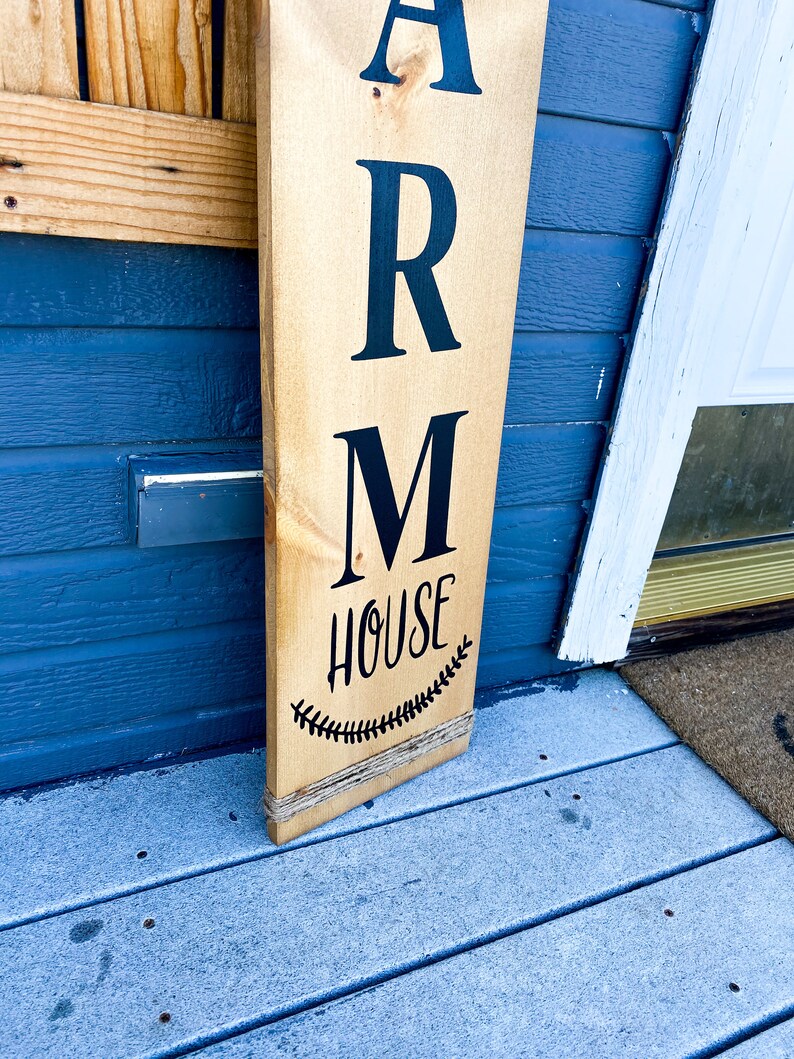 Welcome to our Farm House sign / Welcome farm sign w/ twine at | Etsy