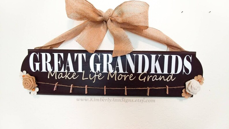 Great Grandkids Make Life More Grand Wood Sign / Grandpa Gift | Etsy