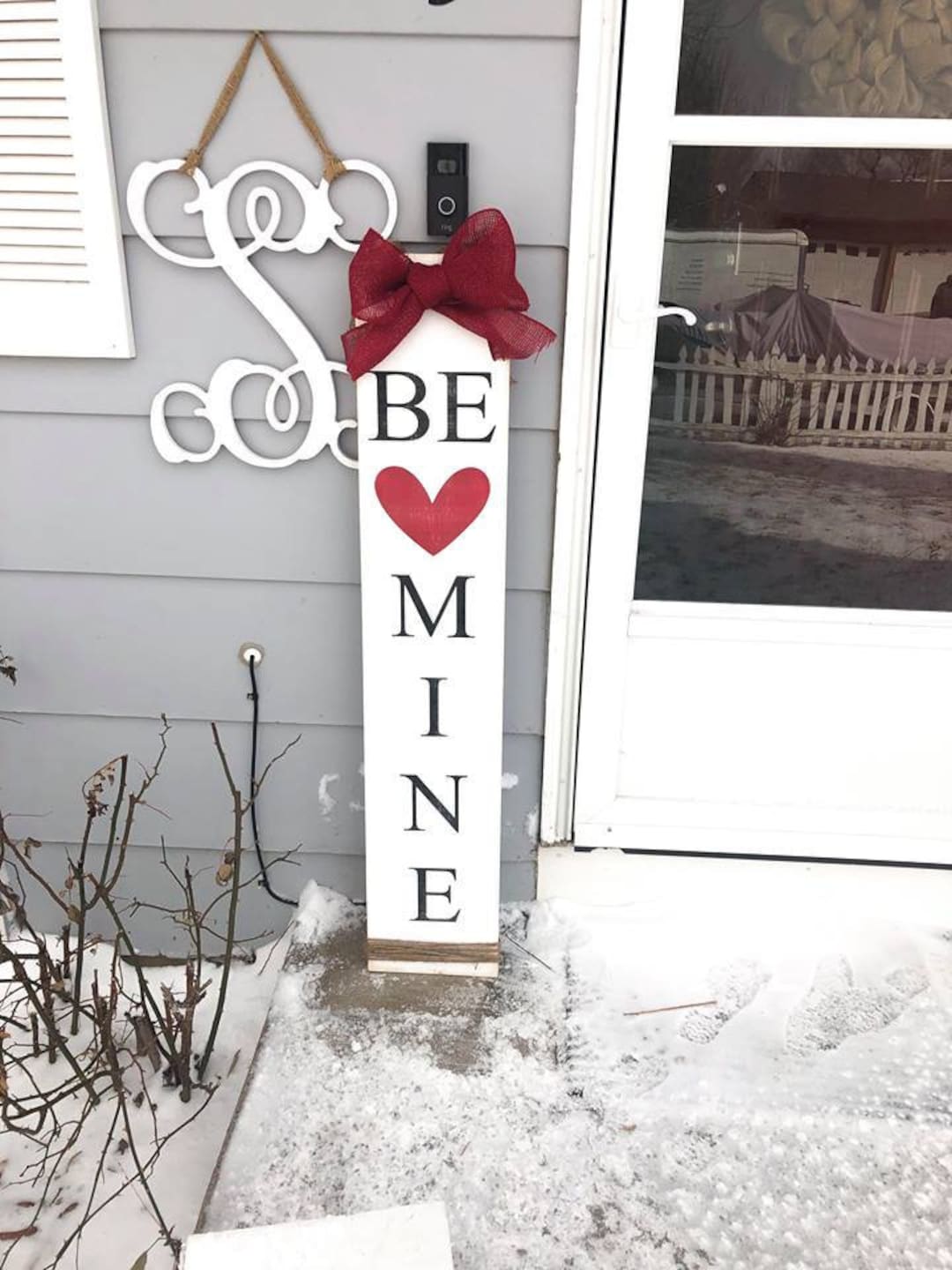 Valentines Day Door Sign / Large Front Door Sign / Vday Wood Sign ...
