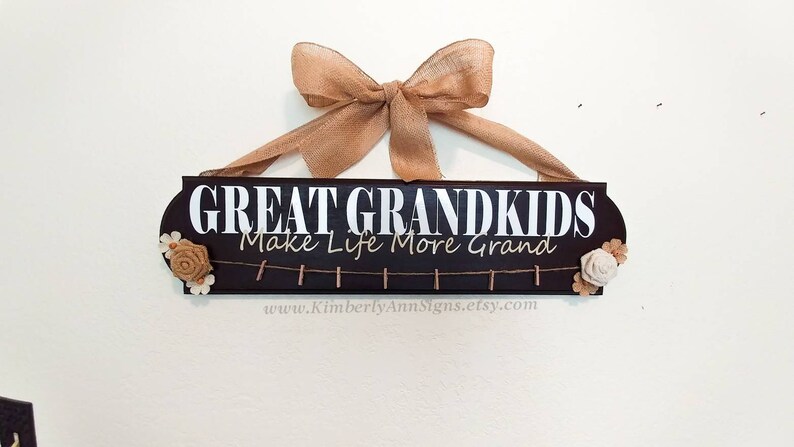 Great Grandkids Make Life More Grand Wood Sign / Grandpa Gift | Etsy