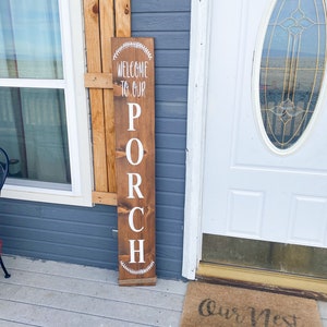 Welcome to Our Porch Sign W/ Twine at Bottom / Welcome Door Sign ...