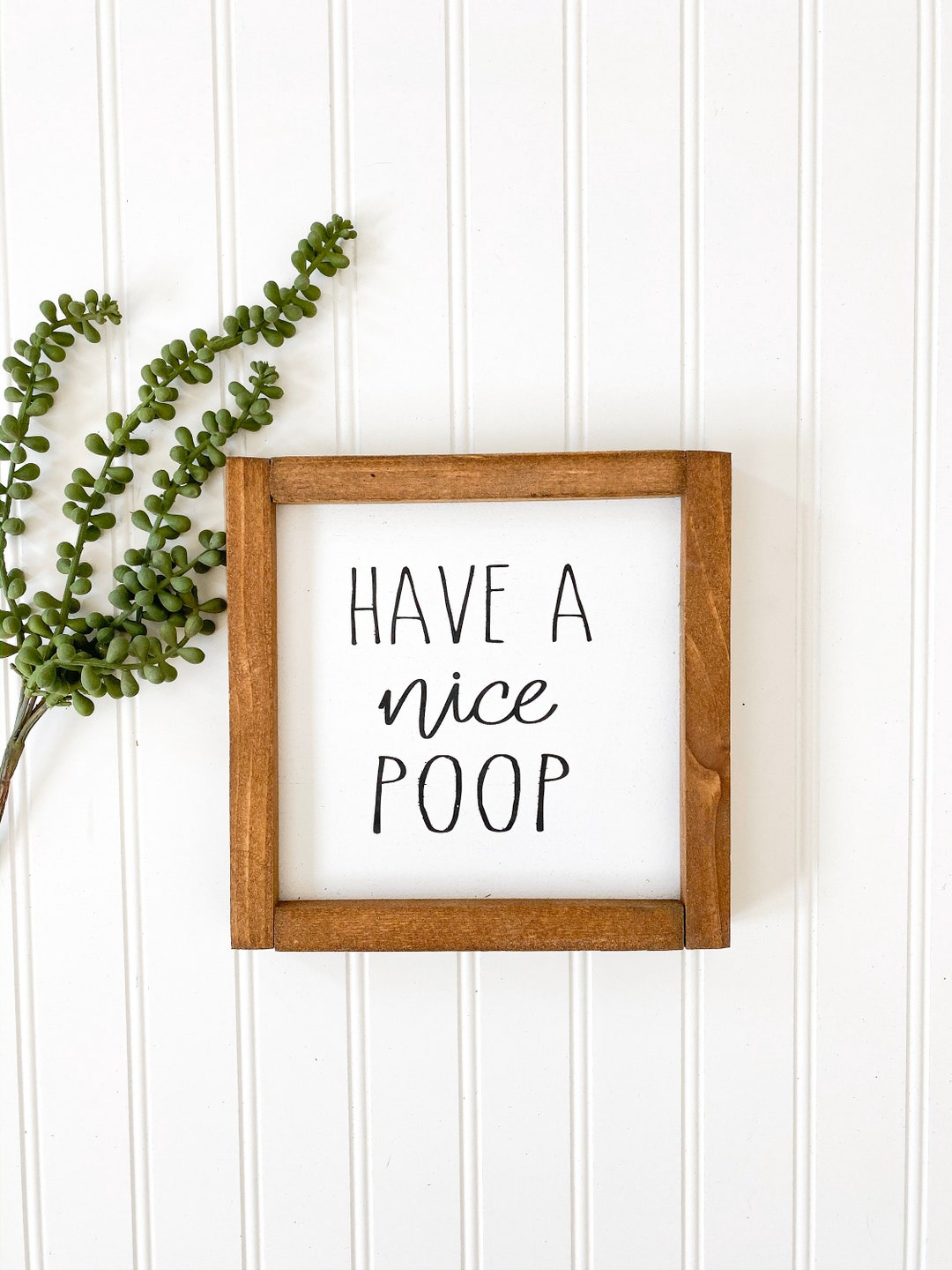 Have a Nice Poop Framed Wooden Bathroom Sign / Cute/funny - Etsy