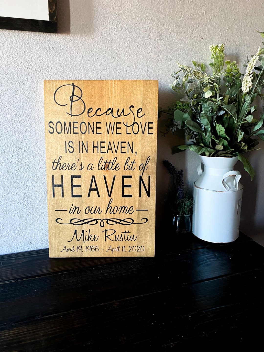 Personalized Memorial Wood Sign, Remembrance Gift - Etsy