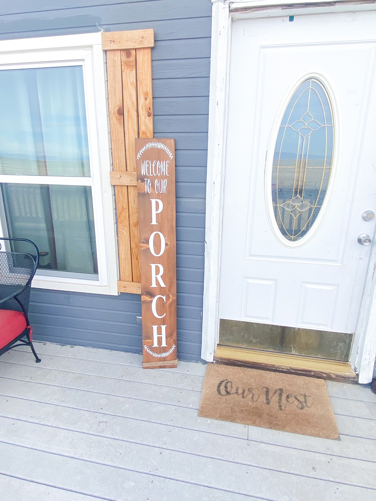 Welcome to Our Porch Sign W/ Twine at Bottom / Welcome Door - Etsy