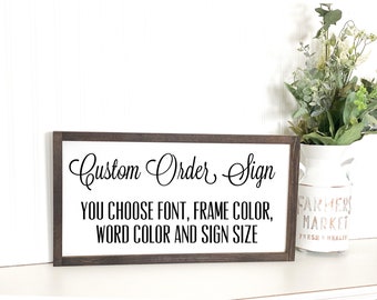 Custom Order Sign | Etsy