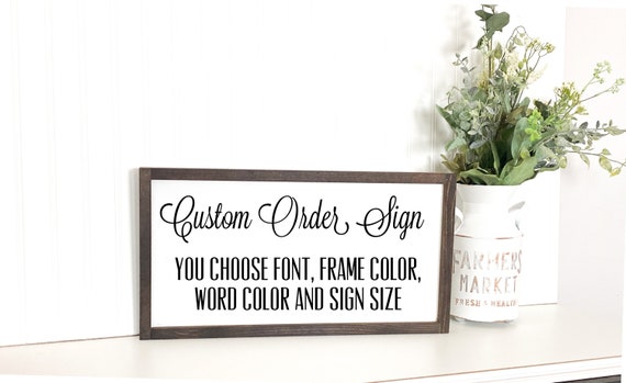Custom Order Sign / Custom Word Sign / Personalized Sign / You - Etsy