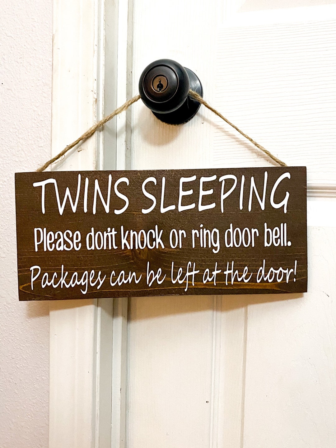 Baby Sleeping, Twins Sleeping, Babies Sleeping Door Sign / Please Don't ...