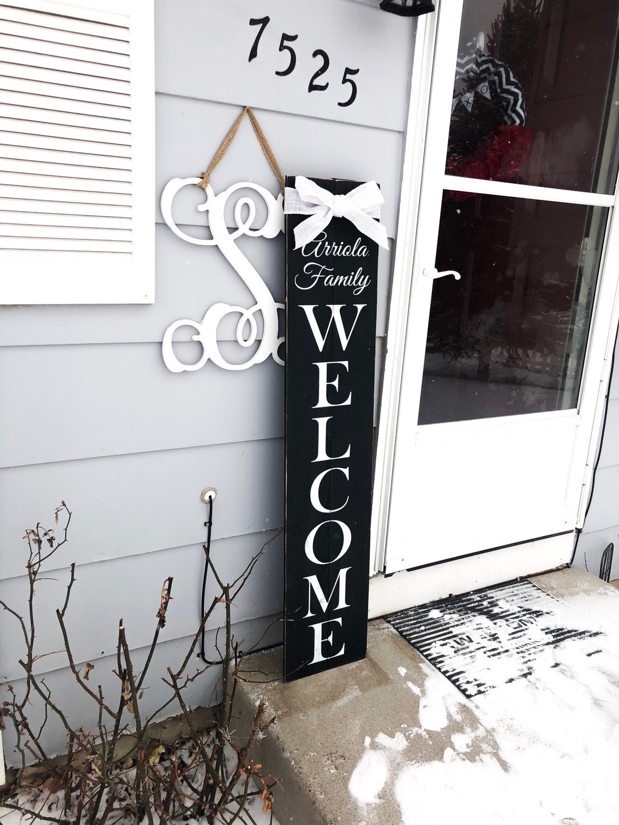 Farmhouse Welcome Wood Sign Front Door Sign With Family Name | Etsy