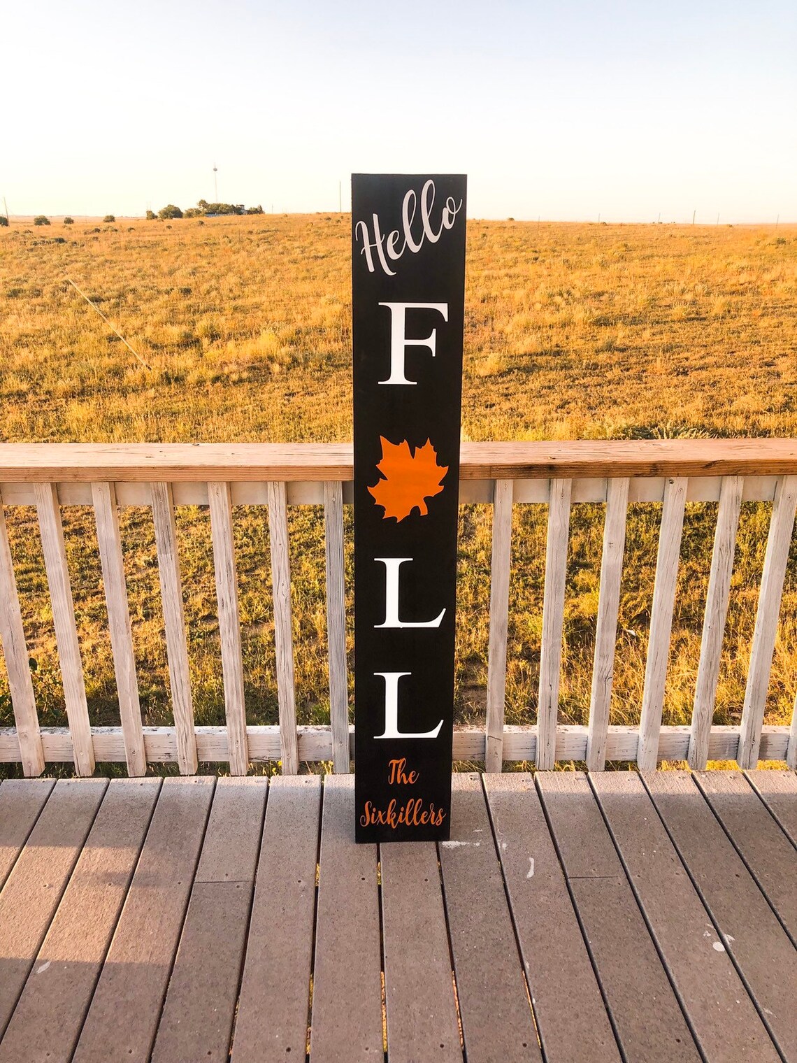 Reversible Hello Fall/ Trick or Treat Front Door Sign With | Etsy